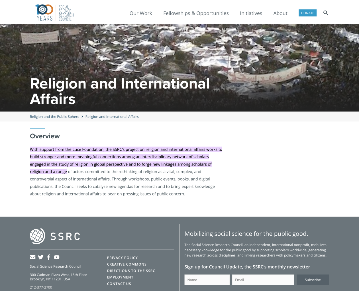 Our Partners - Research AMP | Social Science Research Council